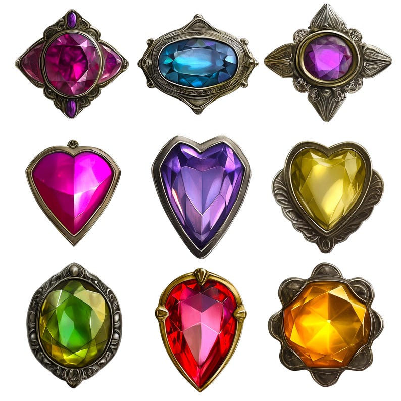 9+ * Gem Emotes - Icons - Ready to Use! - Diamond Emotes, Crystal ...