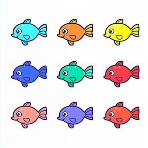 9+ * Colorful Fish Emotes - Icons - Ready to Use - Fish Emote, Colorful ...