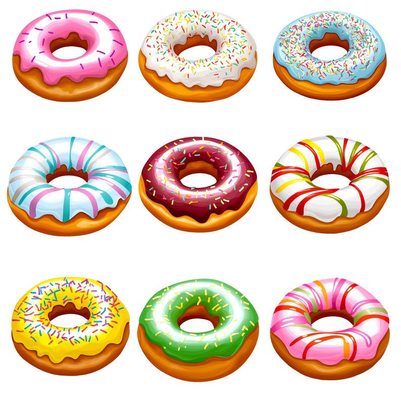 9+ * Donut Emotes - Icons - Ready to Use - Sub Badges, Donut Emojis ...