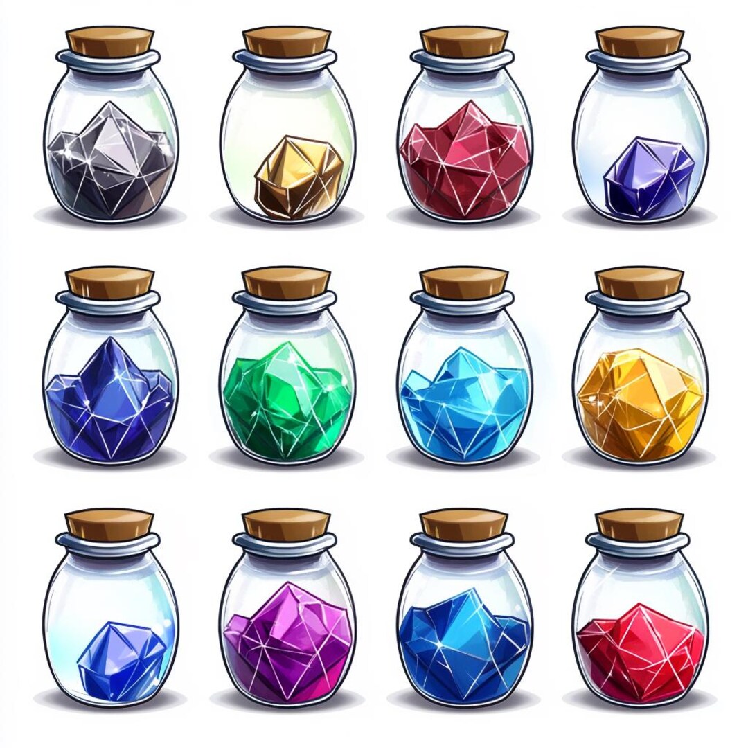 12+ * Jewel Jar Emotes - Ready to Use! - Zip, Gem Emotes, Colorful ...