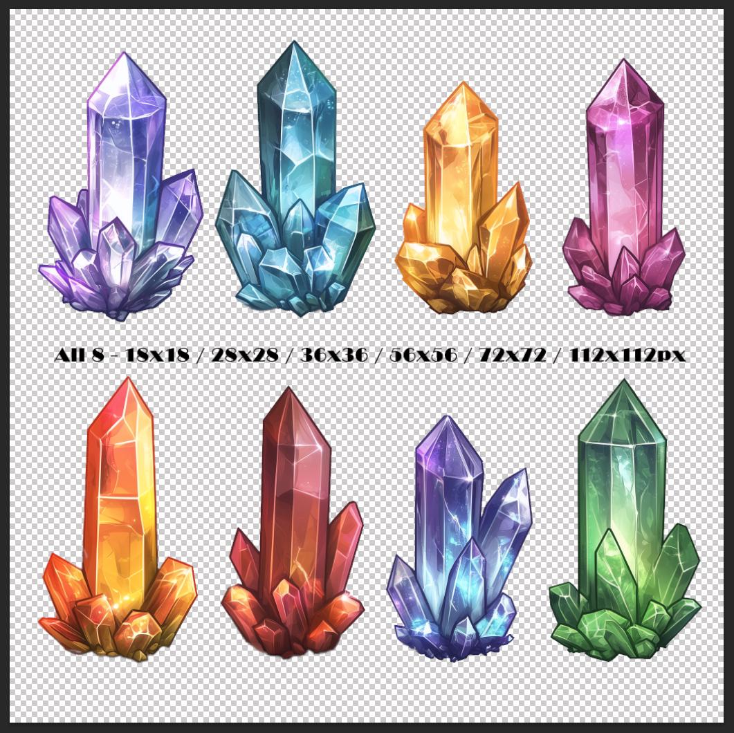 8+ * Crystal Emotes - Icons - Ready to Use - Crystal Emotes, Diamond ...