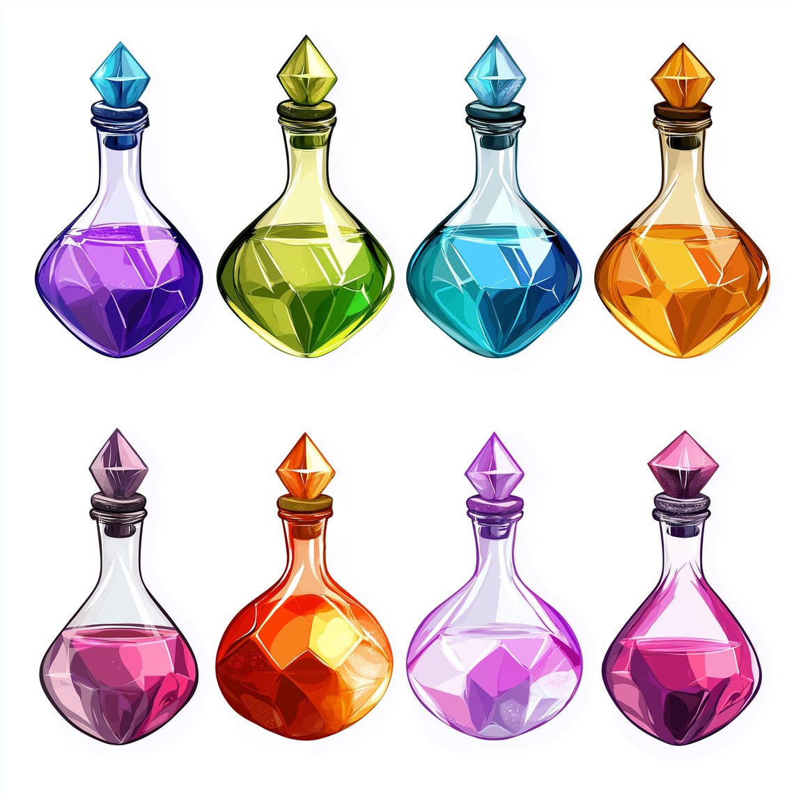 8+ * Potion Bottle Emotes - Icons - Ready to Use! - Potion Emote ...
