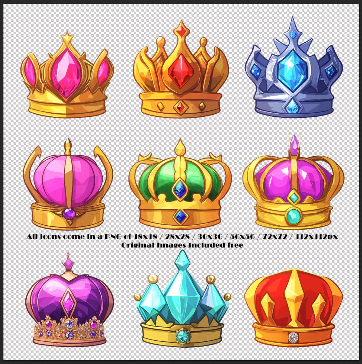 9+ * Crown Emotes - Icons - Ready to Use! - Crown Emojis, Regal Emotes ...