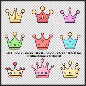 9+ * Crown Emotes - Icons - Ready to Use - Zip, Crown Emotes, Colorful ...
