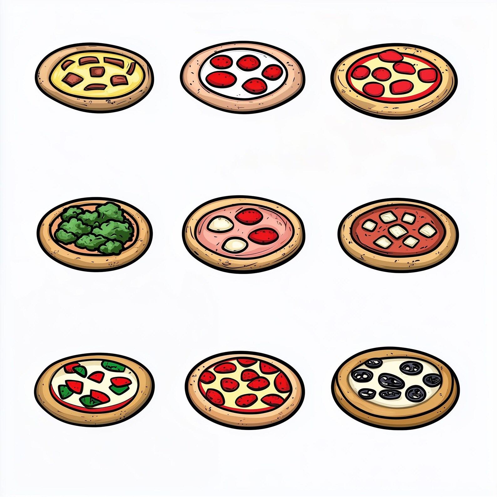 9+ * Pizza Emotes - Icons - Ready to Use - Sub Badges, Cartoon Emotes ...