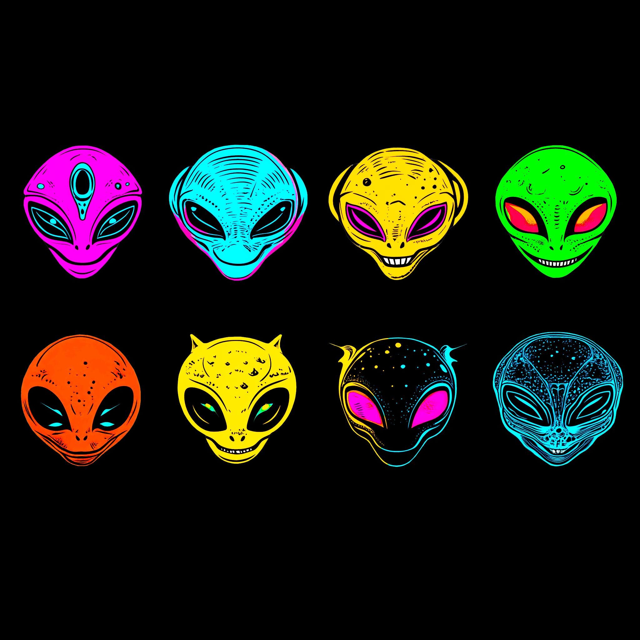 8+ * Alien Emotes - Icons - Ready to Use! - Retro Emotes, Space Emojis ...