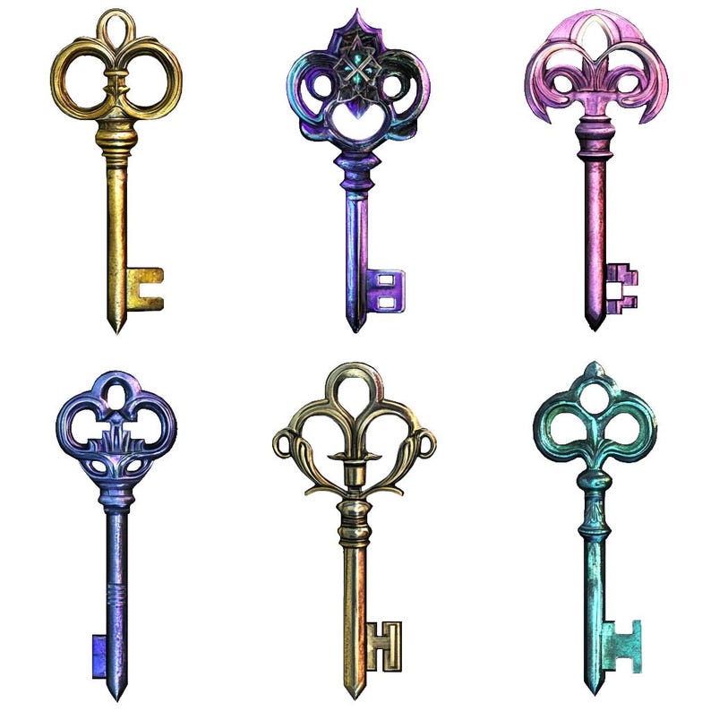 6+ * Treasure Key Emotes - Icons - Key Emotes, Antique Emotes, Fantasy ...