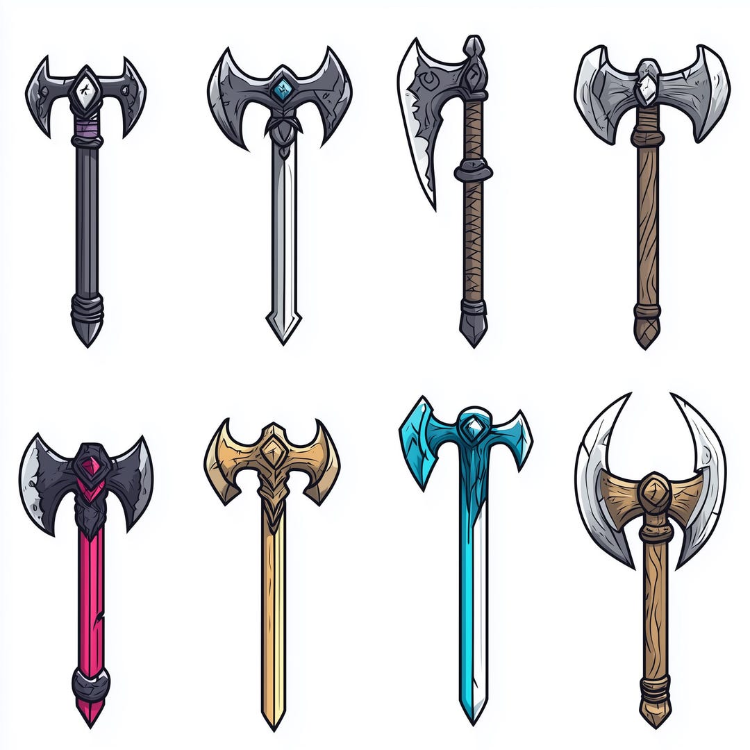 8 Axe Emotes Icons Ready to Use Zip, Axe Twitch Emote, Axe Emotes ...