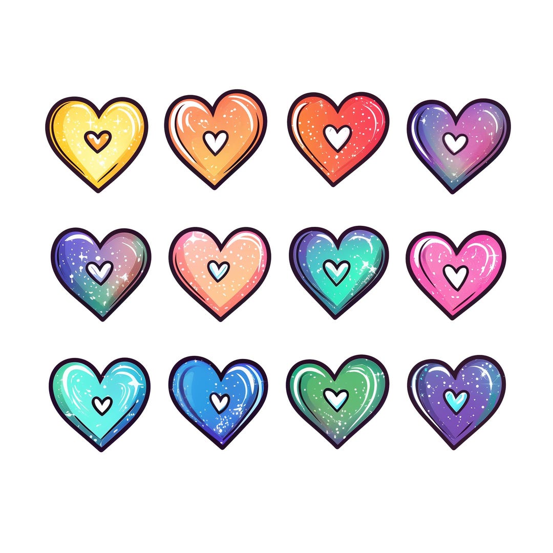12+ * Heart Emotes - Ready to Use! - Zip, Heart Emojis, Colorful Emotes ...