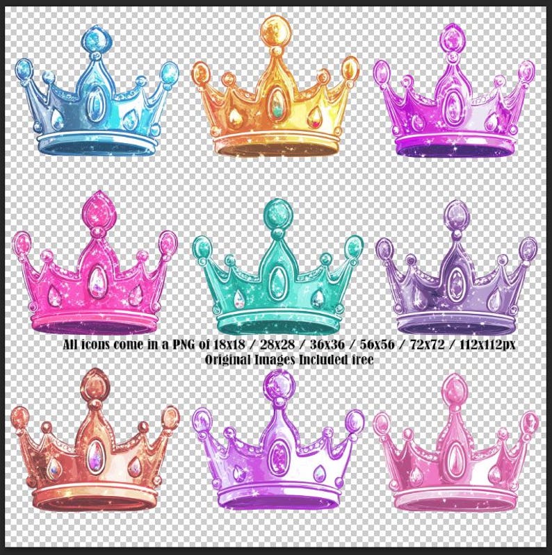 9+ * Crown Emotes - Icons - Ready to Use! - Crown Emojis, Regal Emotes ...
