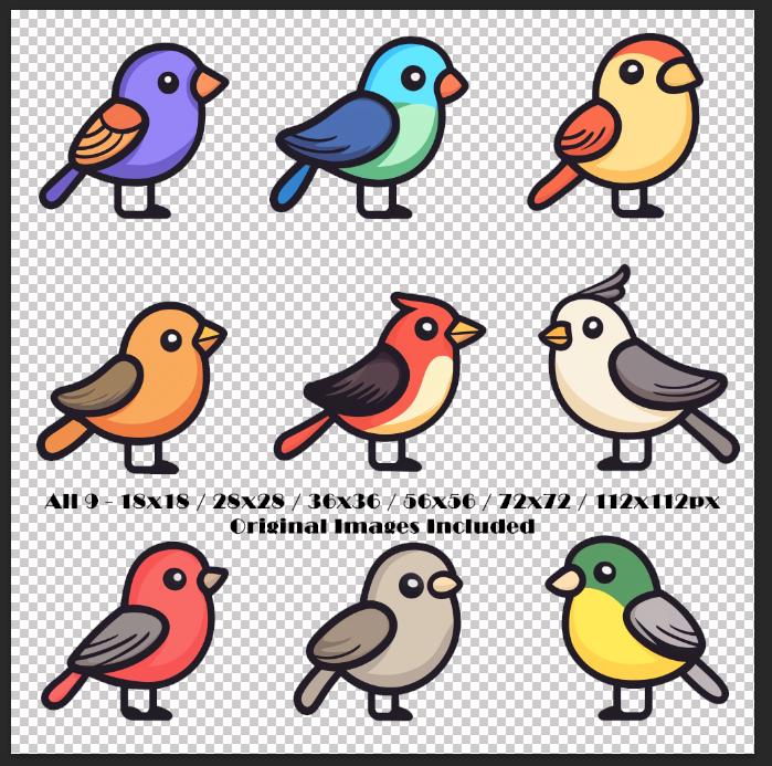 9+ * Bird Emotes - Icons - Ready to Use! - Bird Emojis, Pet Emotes ...