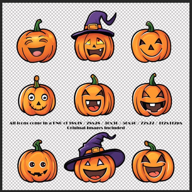 14 Pumpkin Emotes Flair Ready to Use Pumpkin Emotes, Halloween Emotes ...