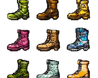 9+ * Colorful Boot Emotes - Icons - Ready to Use - Apparel Emotes, Shoe ...