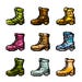 9+ * Pixel Camo Boot Emotes - Icons - Ready to Use - Apparel Emotes ...
