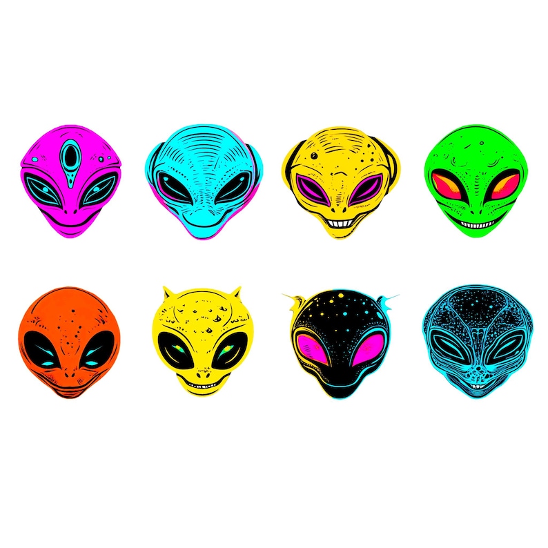 8+ * Alien Emotes - Icons - Ready to Use! - Retro Emotes, Space Emojis ...