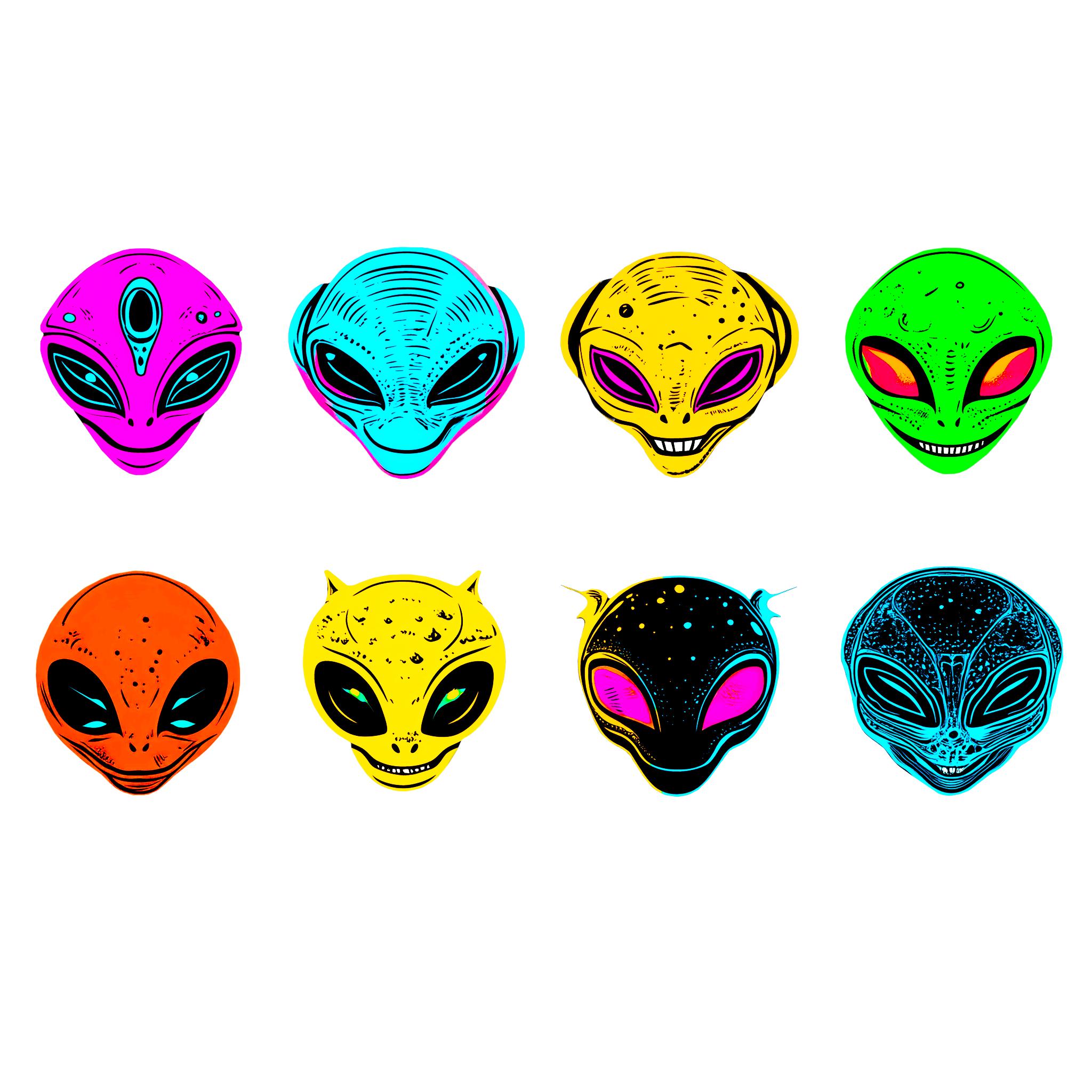 8+ * Alien Emotes - Icons - Ready to Use! - Retro Emotes, Space Emojis ...