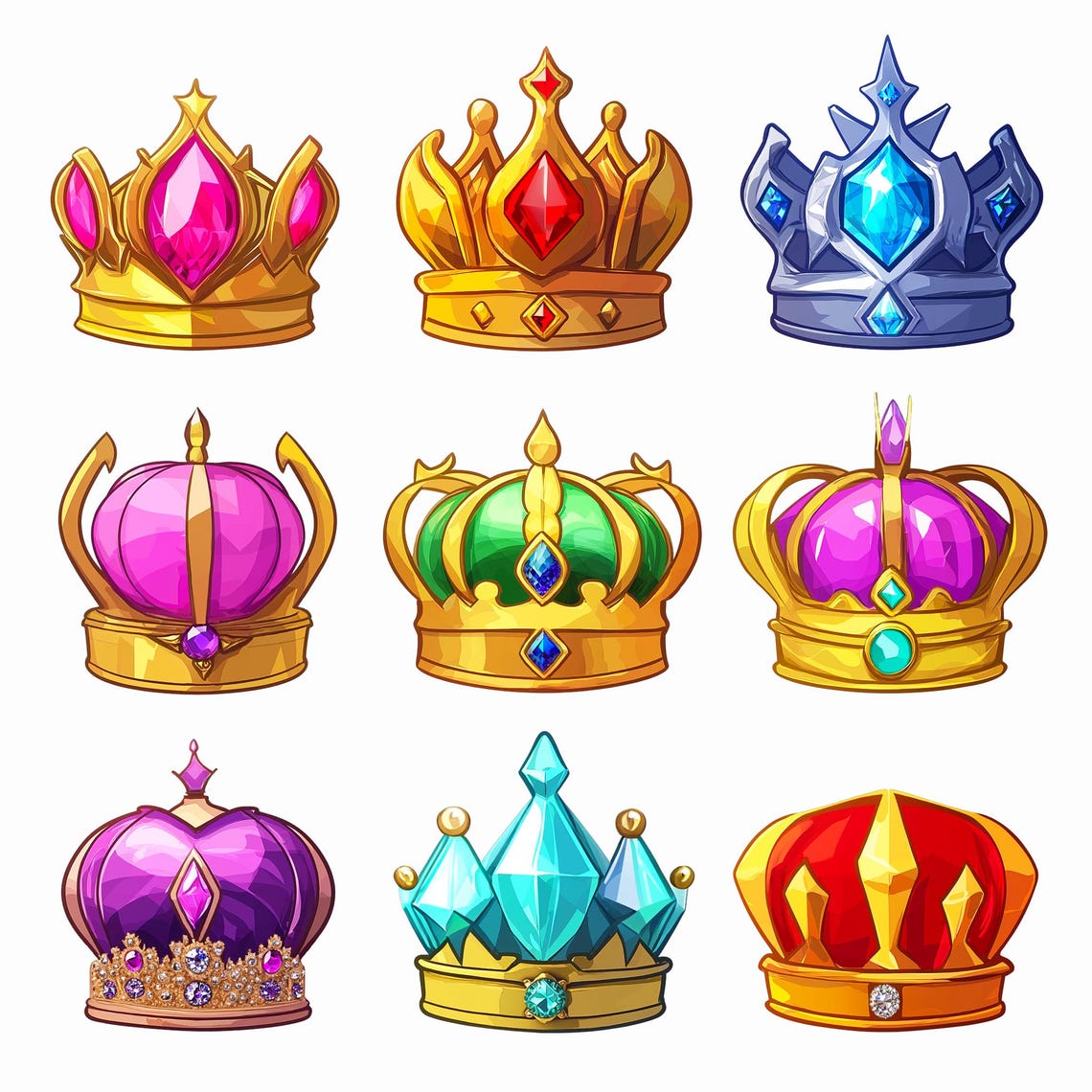 9+ * Crown Emotes - Icons - Ready to Use! - Crown Emojis, Regal Emotes ...