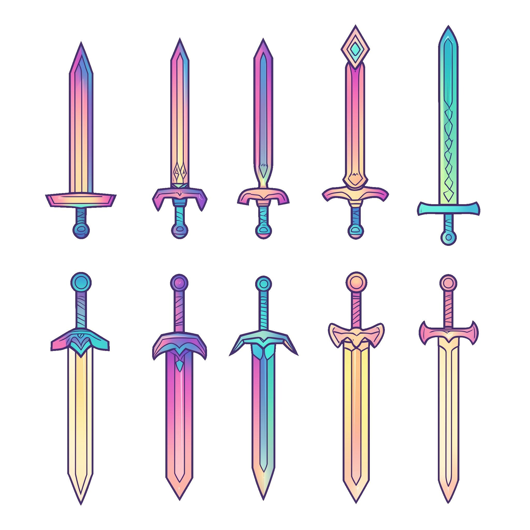 10+ * Colorful Sword Emotes - Icons - Ready to Use! - Sword Emotes ...