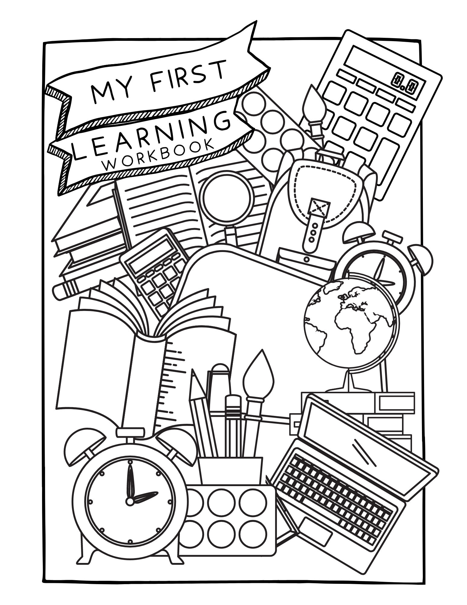 My First Learning Workbook: Pre-k to Kindergarten (25 Pages) - Etsy