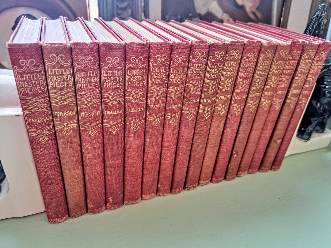 Antique 1902 Book Set Little Masterpieces 16 Books Emerson Lincoln ...