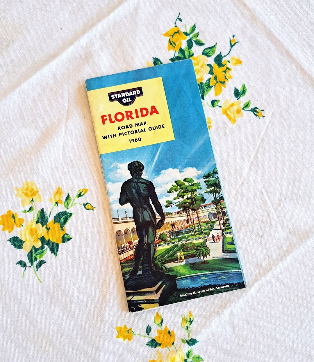 1960 Florida Pictorial Map Standard Oil - Etsy