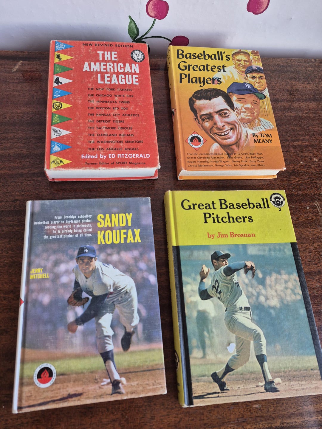 Four Vintage Baseball Books 1950s 1960s American League Sandy Koufax ...