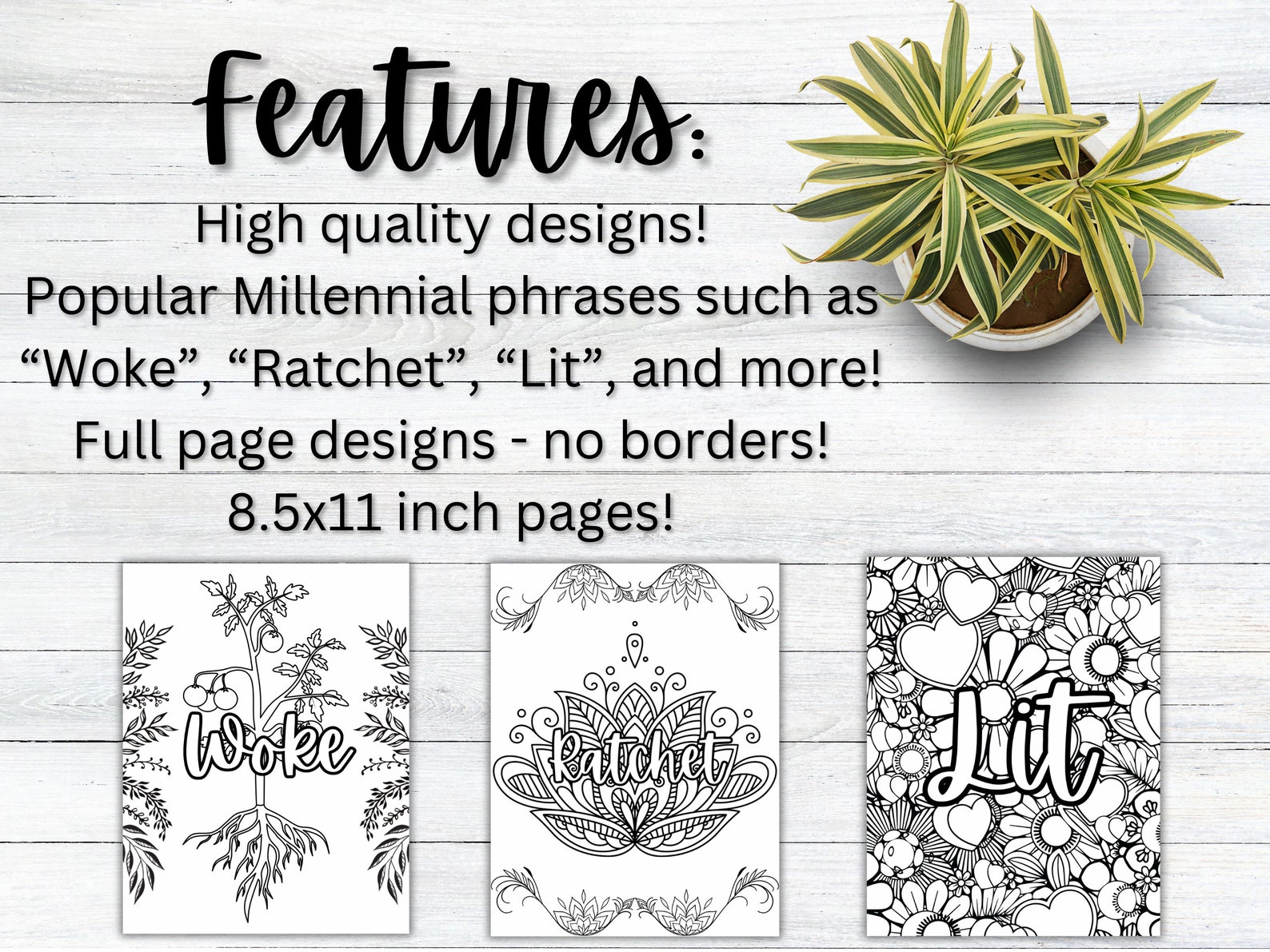 Millennial Slang Coloring Pages | Fun Coloring Pages for Teens and ...