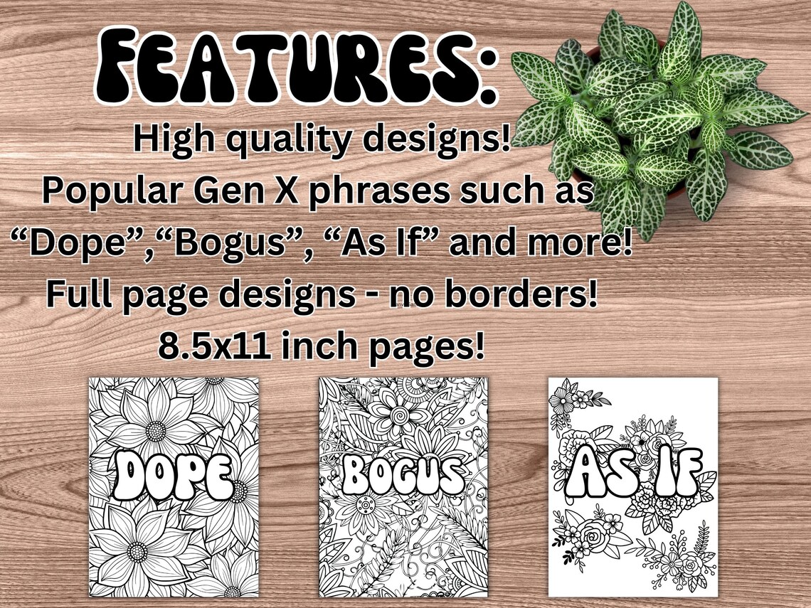 Gen X Slang Coloring Pages | 15 Printable Coloring Pages | Teen and ...