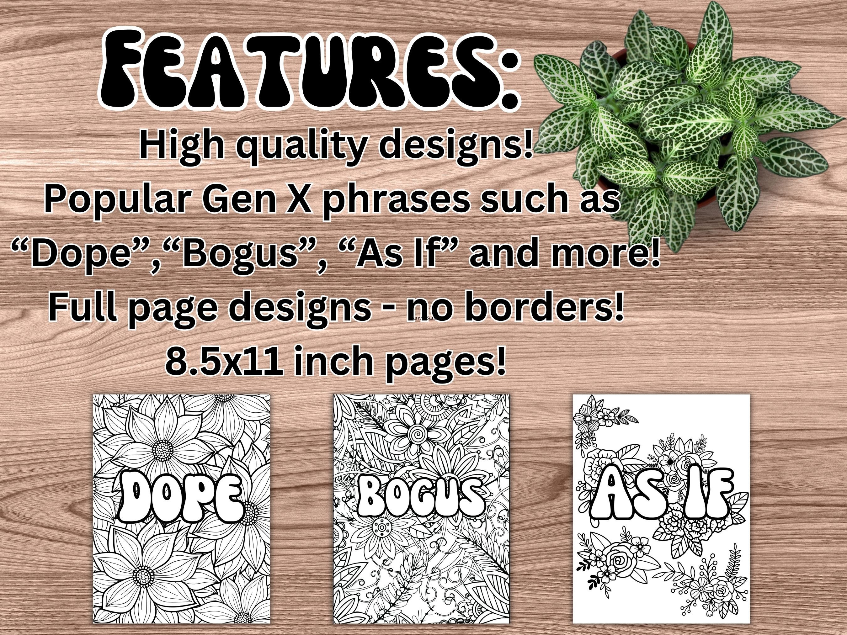 Gen X Slang Coloring Pages | 15 Printable Coloring Pages | Teen and ...