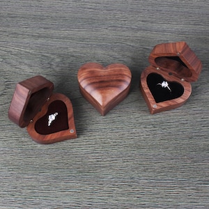 Custom Engraved Heart-shaped Walnut Ring Box – Personalized Proposal ...
