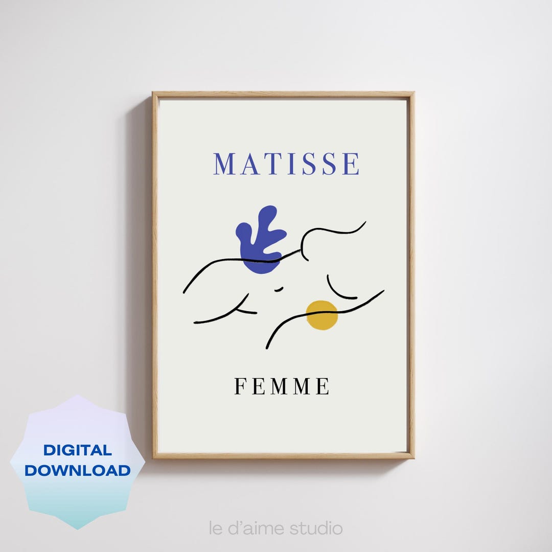 Matisse Femme Body Fine Line Digital Art Print | Instant Download ...