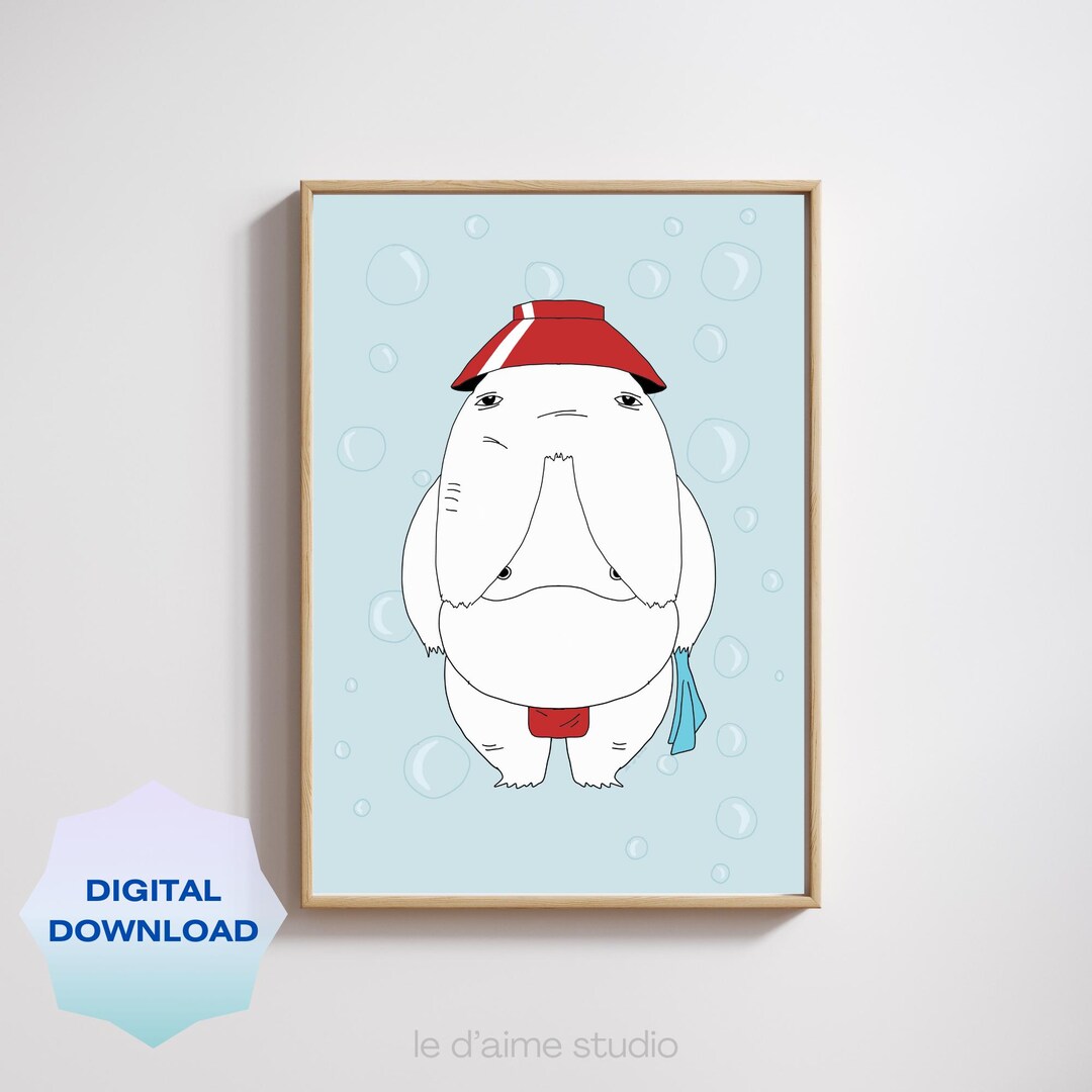 Radish Spirit Bathhouse Bubbles Digital Art Print| Instant Download ...