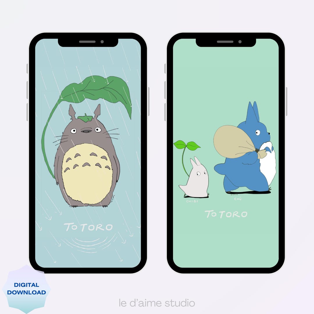 My Neighbour Totoro Illustration Phone Wallpapers Totoro Studio Ghibli ...