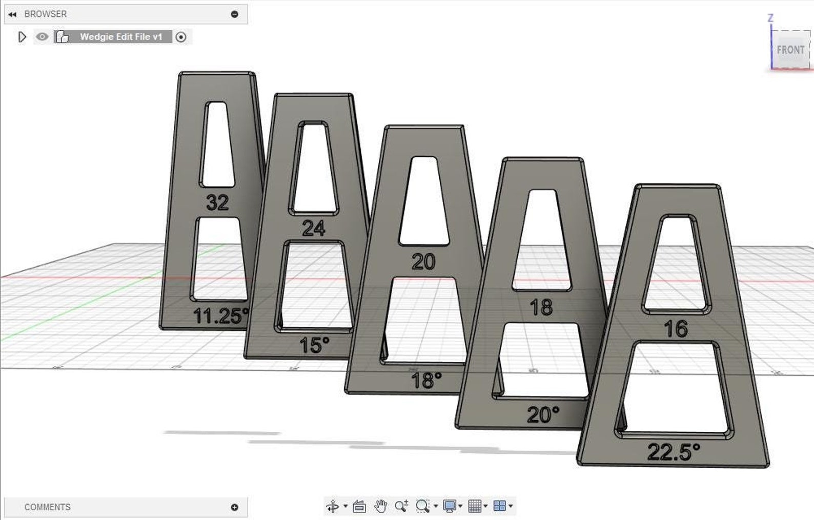 Wedgies for Segmented Bowl Turning DXF, STL and 3mf Files for 3D ...