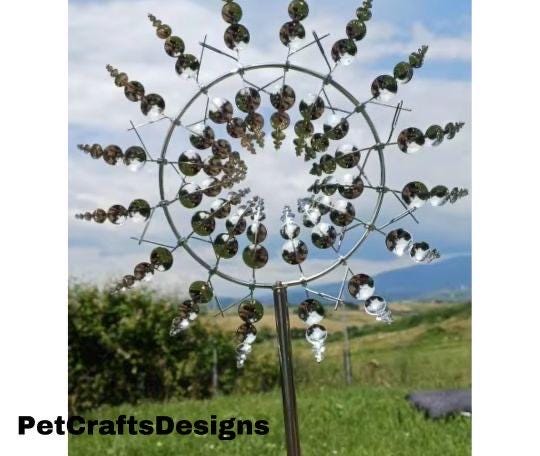 Wind Spinner, Kinetic Wind Spinner, Steel Metal Garden Decoration ...