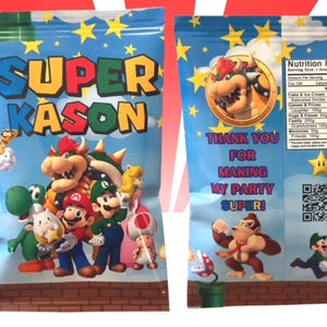 Super Mario Chip Bag Labels - Etsy