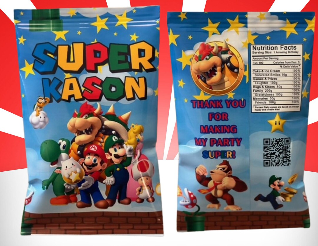 Super Mario Chip Bag Labels - Etsy