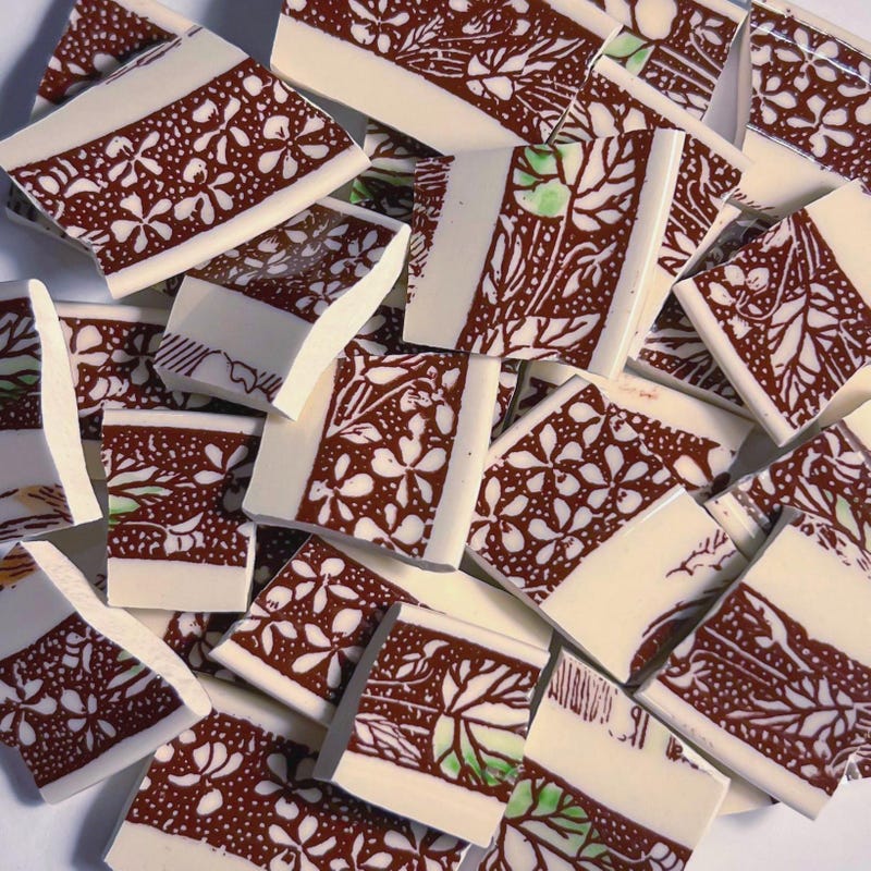 Small Brown China Plates - Etsy UK