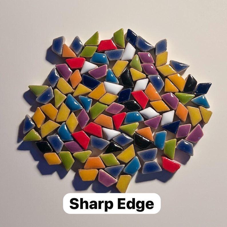 100 Mixed Color Mini Tear Drop Oval Petal Ceramic Mosaic Tile, Tiny ...