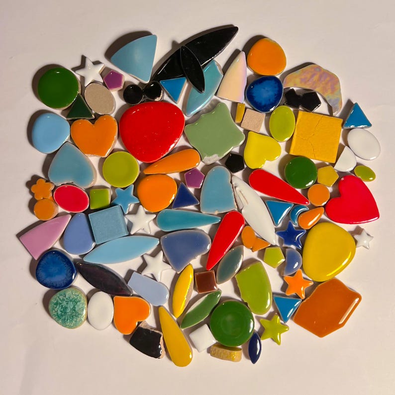 Colorful Random Mix Ceramic or Glass Mosaic Tile, BROKEN & CHIPPED ...