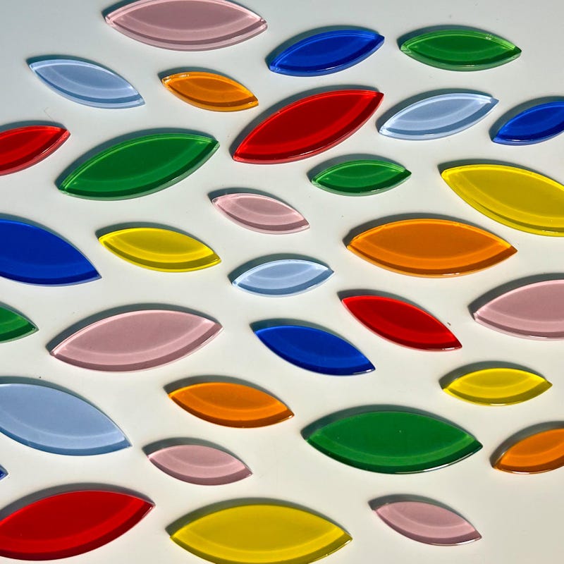 Mosaic Leaf Tiles Blue - Etsy UK