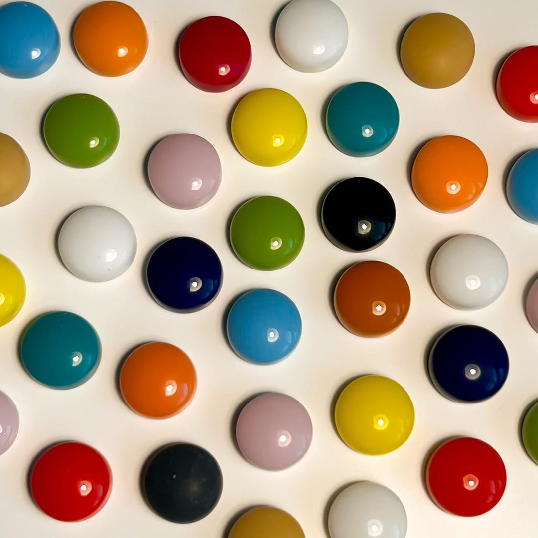 Dots Mixed Color Enamel Recycled Glass Mosaic Tile, DIY Craft Art ...