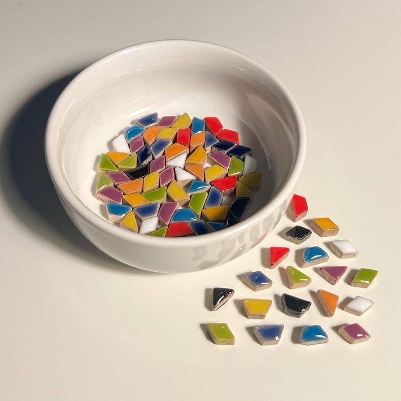100 Mixed Color Mini Tear Drop Oval Petal Ceramic Mosaic Tile, Tiny ...