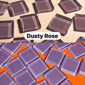 35 Colorful Mix Gloss Crystal Glass Mosaic Tile Squares, 2x2cm, About 1 ...