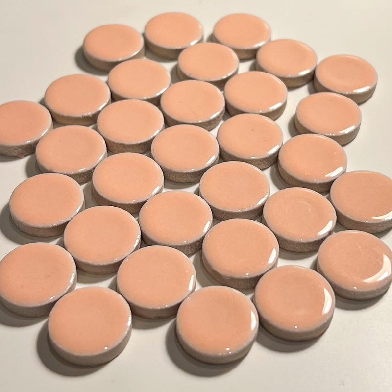 Peach Glass Mosaic Tile - Etsy