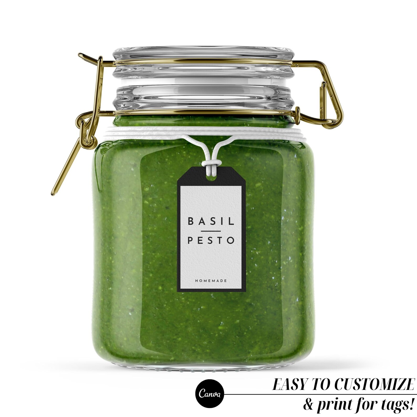 Minimalist Kitchen Labels Editable Canva Template - Etsy