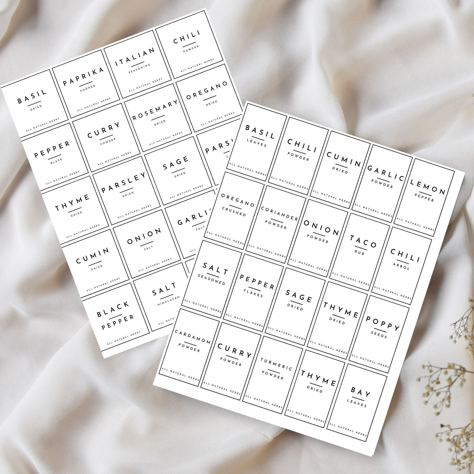 Minimalist Kitchen Labels | Editable Canva Template | Salt Pepper Tag ...