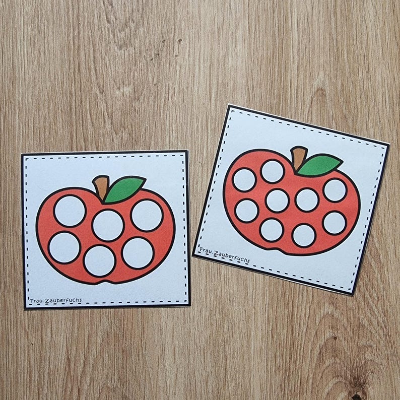 Apples - Fine Motor Skills & Color Matching With Colorful Apples ...