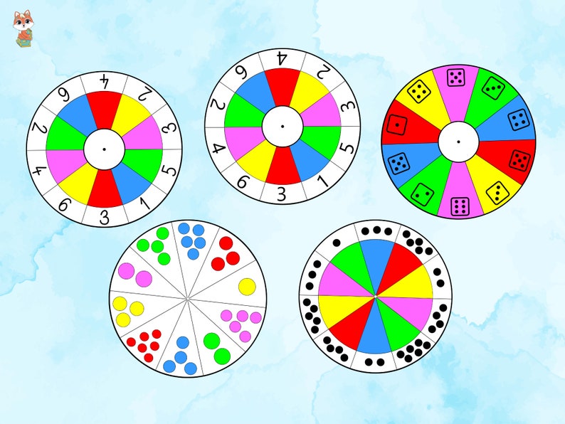Ladybug Colors and Counting Wheels, Numbers 1 to 6, Match Colors and ...