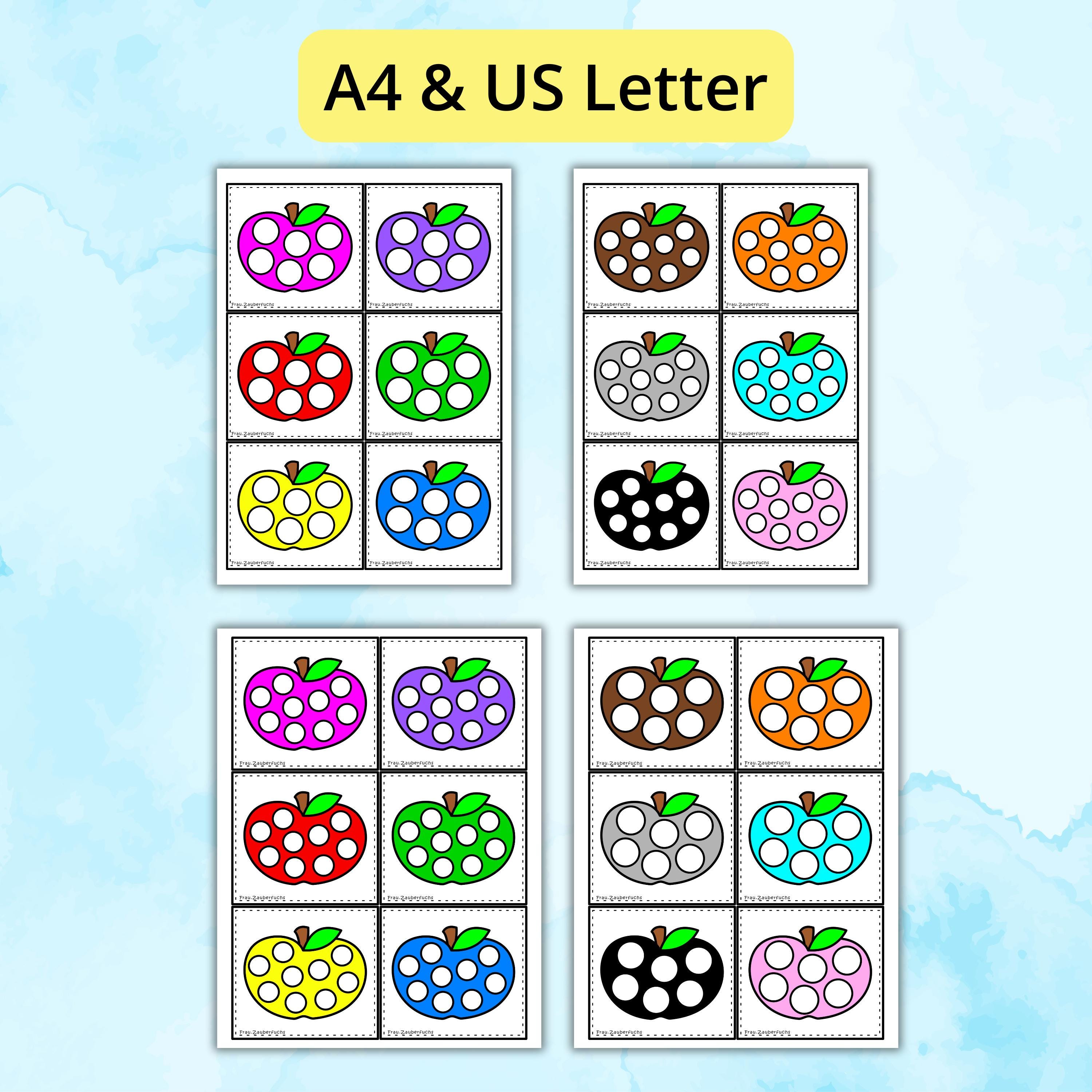 Apples - Fine Motor Skills & Color Matching With Colorful Apples ...